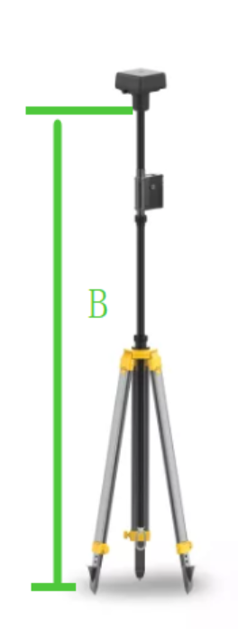 How to measure the height of D-RTK 2 base station?