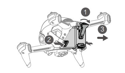 Einsetzen und Entnehmen der Intelligent Flight Battery