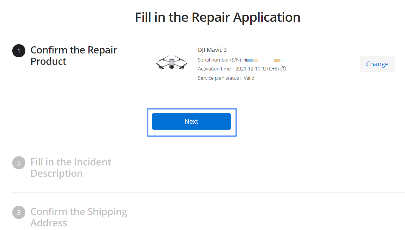 Repair Service Application Instructions
