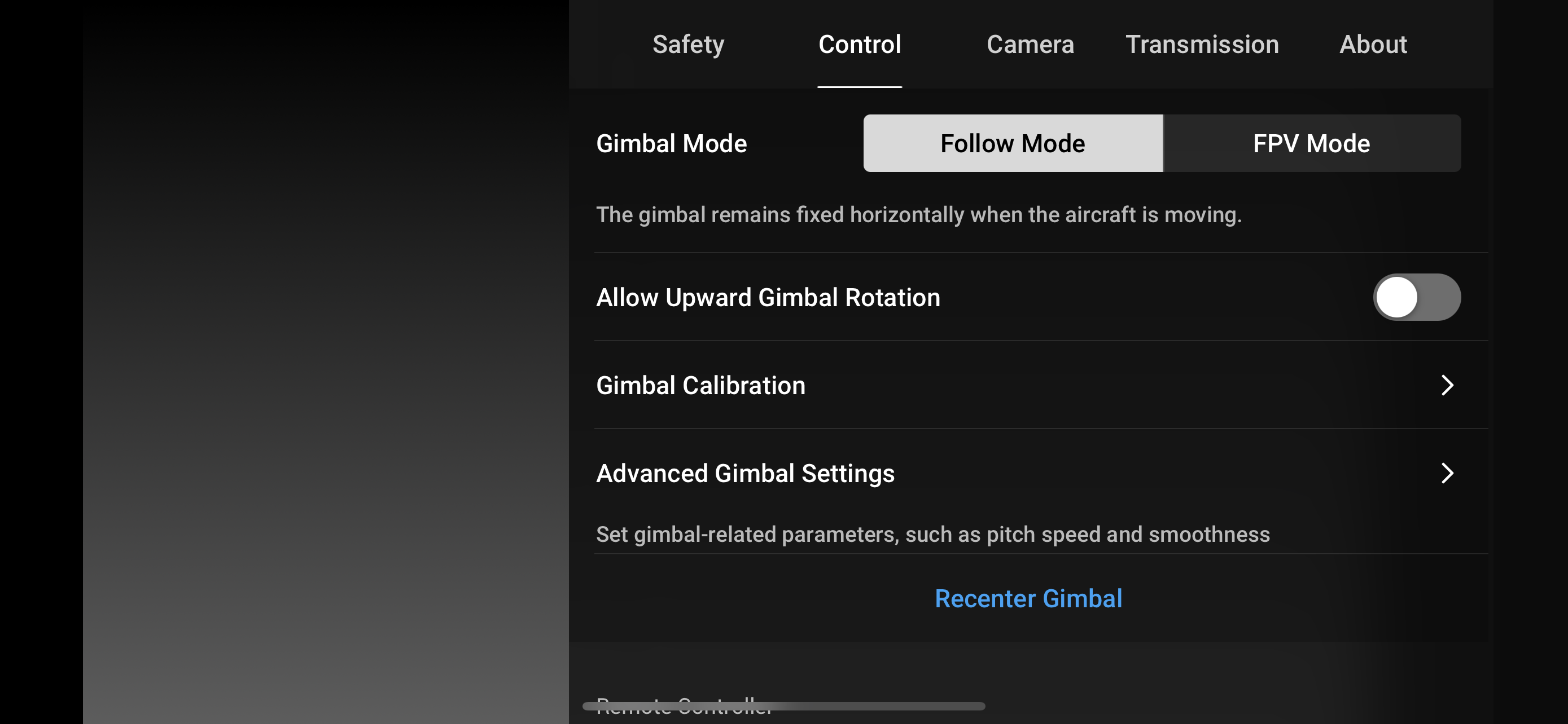 Aircraft Gimbal Skewed
